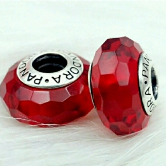 Pandora | Jewelry | Pandora Pair Of Red Fascinating Muranos | Poshmark